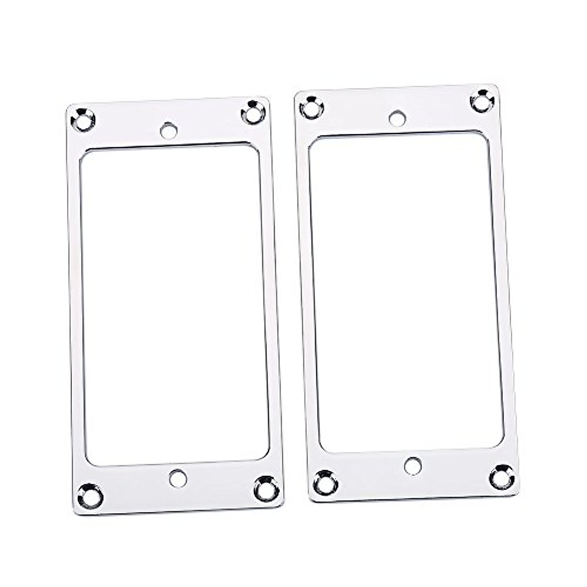 2Pcs Pickup Frame Mounting Rings Metal Humbucker Pickup Ring Electric Guitars Replacement Parts(Silver)