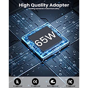 65W 45W Dell Laptop Charger, Replacement for Dell Inspiron 17 15 14 13 11 7000 5000 3000 Series 3505 3793 N5110 5559 5567 Latitude 3410 3420 3510 3520 E5470 7390 7490 Adapter Power Supply Cord