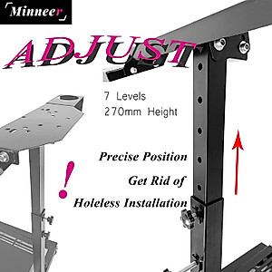 Minneer Racing Wheel Stand with V2 Support Game Support Stand Up Simulation Driving Cockpit for Logitech G29, G27, G25, G920, All Thrustmaster Racing Simulator Wheel Stand Without Wheel and Pedals