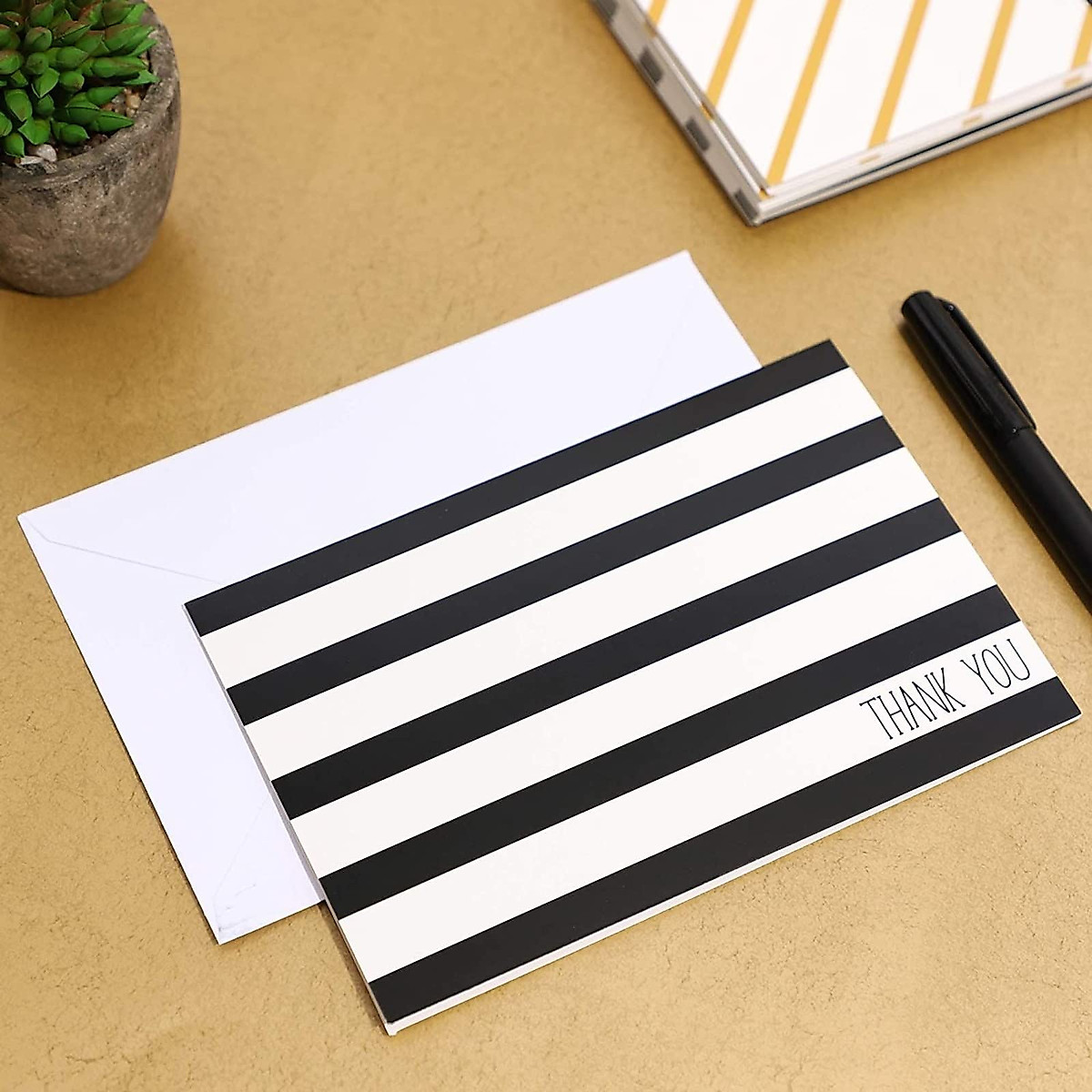 Juvale 144-Pack Bulk Thank You Cards Set with Envelopes, Blank Inside for Birthday Party, Baby Shower, Wedding, Employee Appreciation, All Occasions, 6 Assorted Designs (4x6 in)