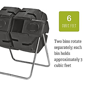Dual Batch Compost Tumbler 100% Recycled Plastic Outdoor Compost Bin