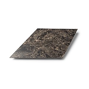 Lucida Surfaces Luxury Vinyl Floor Tiles | Glue Down Adhesive Flooring | Marble Look Rhombus Shaped Tile | MosaiCore | Single Sample Tile