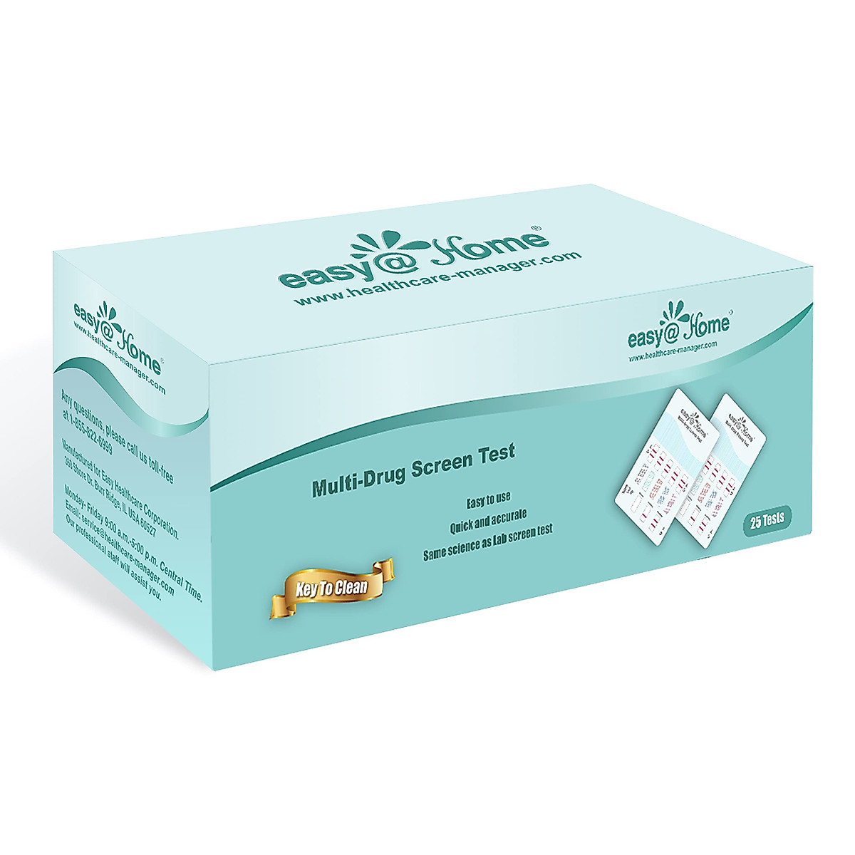 Easy@Home 5 Panel Instant Drug Test Kits [25 Pack] - Testing Marijuana (THC), COC, OPI 2000, AMP, MET/mAMP- Urine Dip Drug Testing -#EDOAP-254