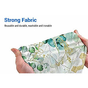 Funnytree 118" x 95" God Bless Backdrop Baptism Party First Holy Communion Christening Banner Decor Forest Leaves Baby Shower Photography Background Favors Gifts Supplies Photo Booth Props