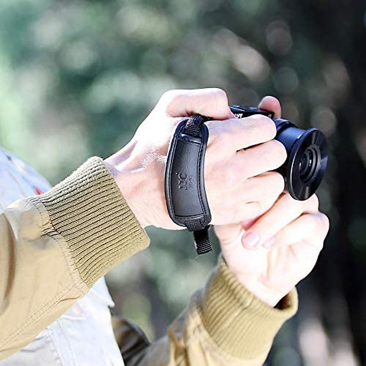 JJC Camera Hand Grip Strap for Canon EOS R8 R10 R7 R5 R6 R RP M6 M50 Mark II 90D Rebel T7 T8i T7i T6i T6 T100 SL3 4000D PowerShot SX540 HS SX420 G3X Panasonic Lumix DMC-GX85 G85 GH4 G100 FZ80