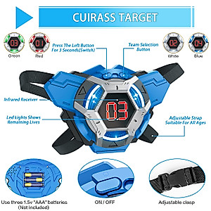 Kusntin Laser Tag Guns Set & Vests, Player Digital LED Display, Infrared Multi-Function Toy Gun, Arcade Gifts for Kids & Adults,Boys Girls for 8-12+ Years Old (Old Set of 4)