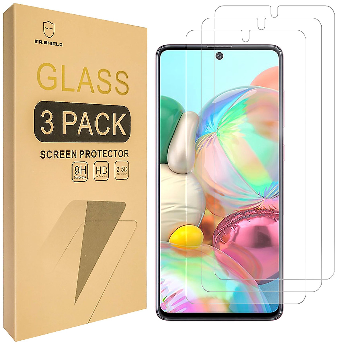 Mr.Shield [3-Pack] Designed For Samsung Galaxy A71 5G / Galaxy A71 5G UW [Tempered Glass] [Japan Glass with 9H Hardness] Screen Protector