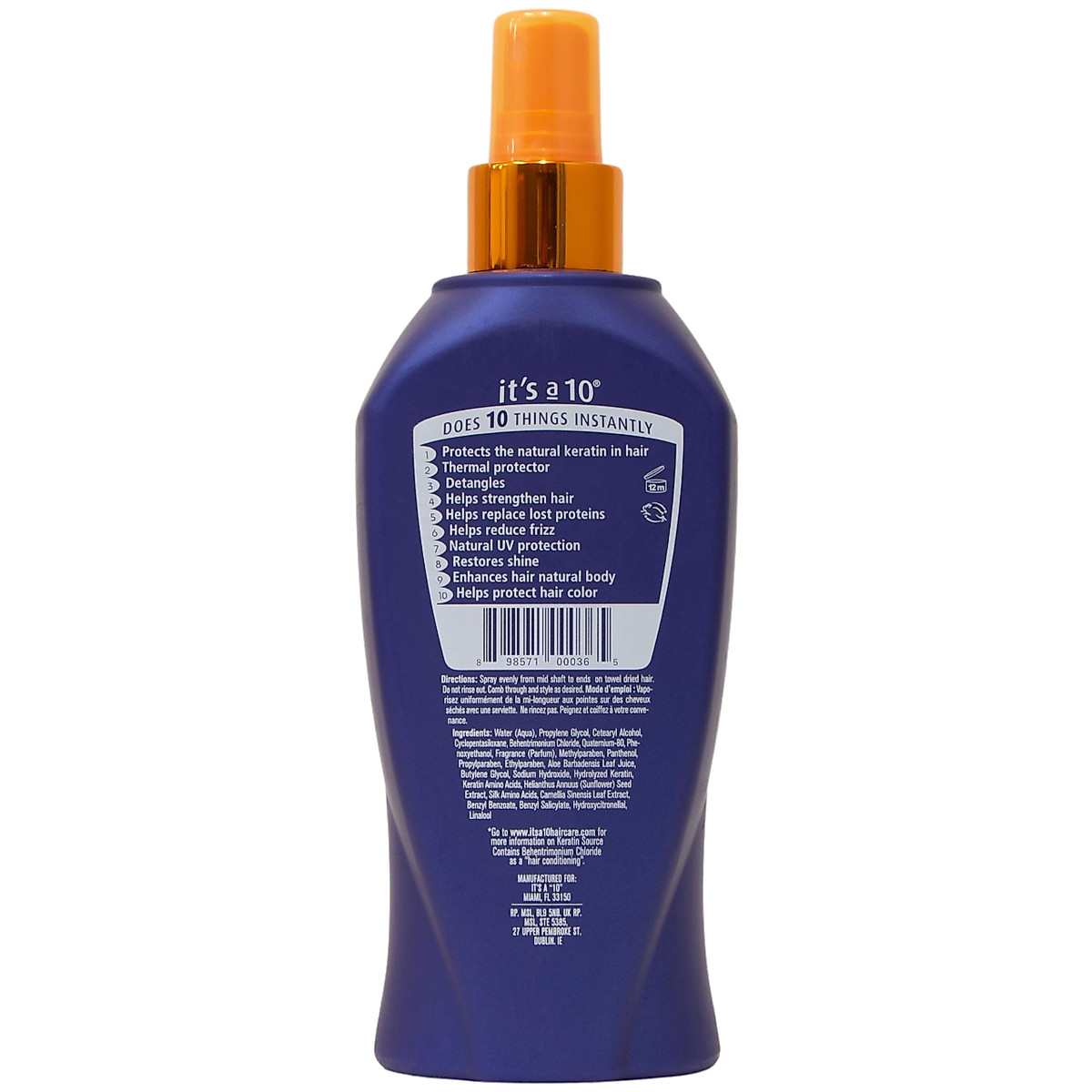 It's A 10 Miracle Leave-In Plus Keratin 10 Oz