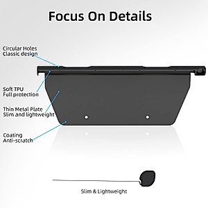 JUQITECH Pencil Holder for Apple Pencil Holder Compatible with Magic Keyboard, Smart Keyboard Folio, Smart Folio and Other Magnetic Cases, Slot Case for Apple Pencil 1st/2nd Generation (Black)