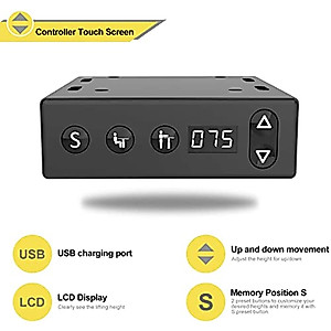 TREXD Electric Standing Desk Height Adjustable Desk, 48 X 24 Inches Computer Desk for Workstation Home Office Table Sit Stand Desk