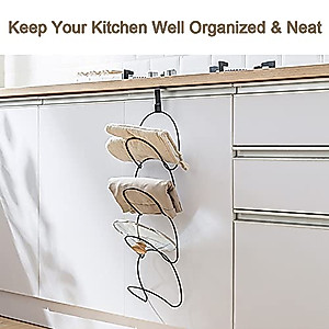 Hikinlichi 10 Pack Hat Racks Hangers Baseball Cap Holders Organizers Closet Hanging Display Storage Rack for Scarves Handbags Towels Clothes Ties Over Door Wall Mounted w Hanging Hooks Black