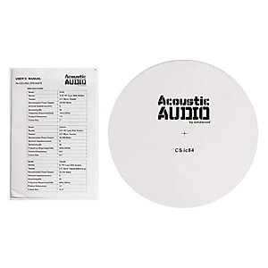 Acoustic Audio by Goldwood CSic84 Frameless 8" in Ceiling 5 Speaker Set 3 Way Home Theater Speakers, White, (Model: CSic84-5S)