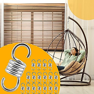 Swakuta 4 Pcs Swing Spring Hammock Hanging Springs Swingset 2640lbs Heavy Duty Hangers for Porch Swings Hammock-Chair Ceiling Mount Replace, (660lbs x 4)