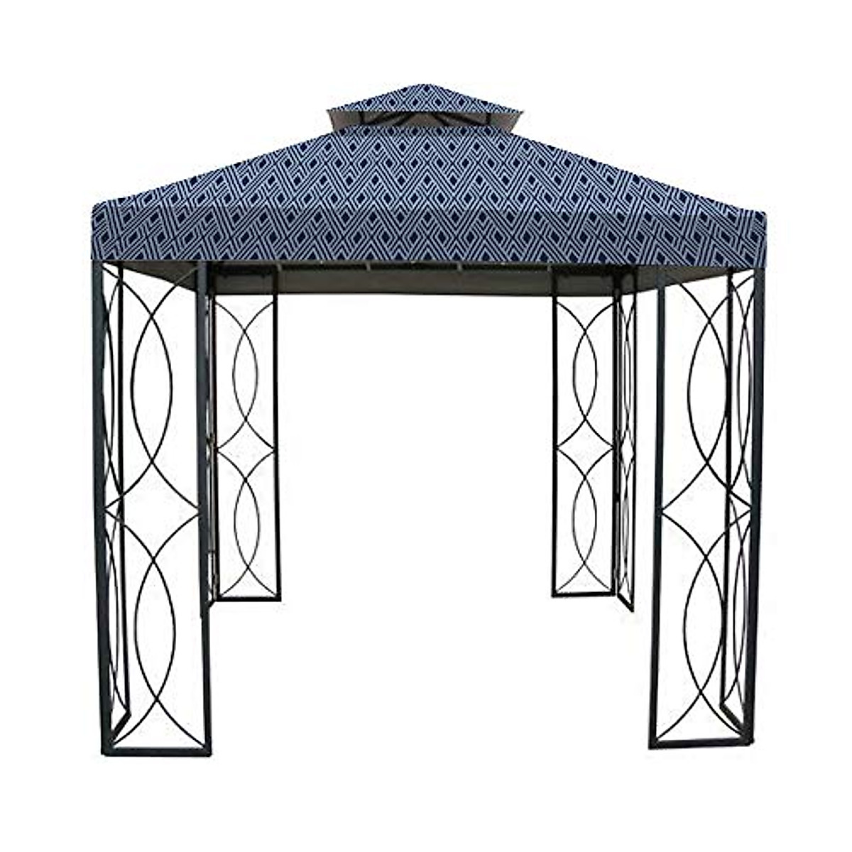 Garden Winds Replacement Canopy for The Garden Treasures 8x8 S-582D Gazebo - Standard 350 - Midnight Trellis
