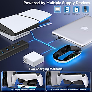 Charging Stand for PS Portal Remote Player, PS Portal Charging Dock with Light Modes, PS Portal Stand Charger, Portal Dock Station with Magnetic Connector, PS Portal Holder Base PSP Consoles