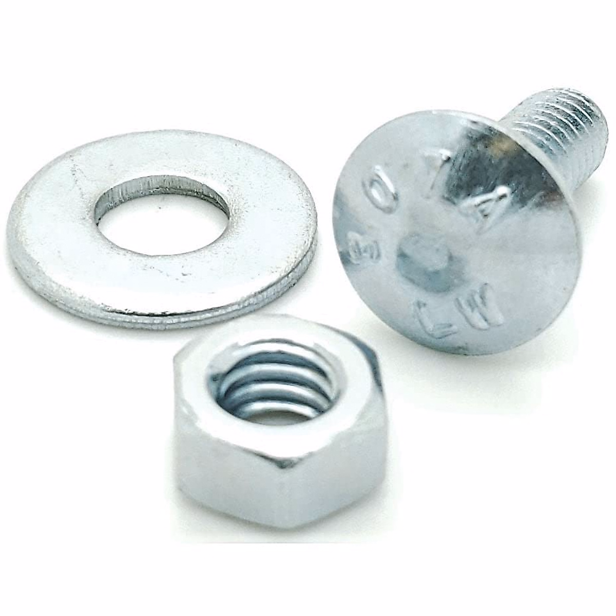 100 Qty 1/4-20 x 3/4" Long Carriage Bolts Set w/Nuts & Washers (BCP276)