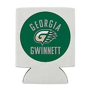 Georgia Gwinnett College Grizzlies Logo Can Cooler - Drink Sleeve Hugger Collapsible Insulator - Beverage Insulated Holder