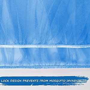 Mosquito Net for Stroller Baby Mosquito Net Perfect Bug Net for Strollers, Bassinets, Cradles, Playards, Pack N Plays and Portable Mini Crib, Baby Insect Netting, Blue