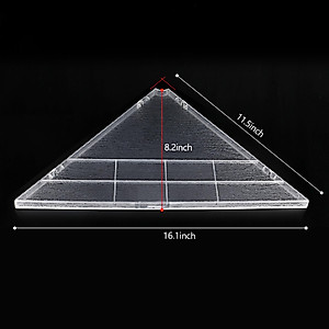 evron Corner Mounting Shelf,Easy to Install Wall Corner Shelf,Wood Immitation with Hole Pattern,Set of 2 (Clear)