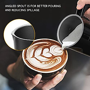 Milk Frother, Aigostar Electric Milk Frother and Steamer, Automatic Milk Steamer for Hot/Cold Froth, 4-in-1 Milk Warmer and Foam Maker for Coffee, Hot Chocolates, Latte, Cappuccino, Silent, 8.1oz