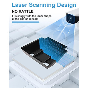 WEIPIN Console Organizer Tray 【Perfectly Tidy】 for 2023-2024 Silverado&Sierra 1500 and 2024 Chevy Chevrolet Silverado&GMC Sierra 2500HD 3500HD Accessories (Full Console w/Bucket Seats ONLY) - Black