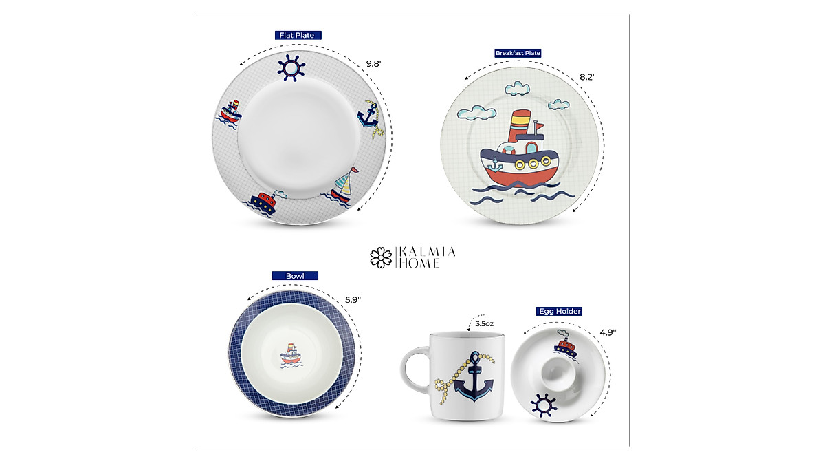 Colorful Children's Porcelain Dinnerware Sets - Fun & Safe