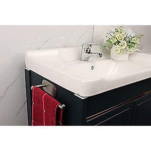 TocTen Hand Towel Holder/Towel Ring, No Drilling Stick on Wall Hand Towel Bar, SUS 304 Stainless Steel Hand Towel Rod, Strong Self Adhesive Hand Towel Rack/Hanger for Bathroom Kitchen (Brushed Nickel)