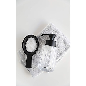 Rail19 Flora Fluted Foaming Soap Dispenser | Vintage-Inspired Modern Glass Refillable Pump Bottle for Bathroom Vanity Countertop and Kitchen, 10oz (Stainless)