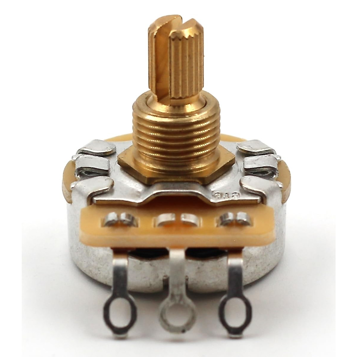 The Art of Tone, CTS 250k Pots for Guitars, Bass, Split Shaft, 450g, Set of 3 (3x), 10% Audio Taper Guitar Potentiometer, 250k Potentiometer replacement for Fender potentiometer