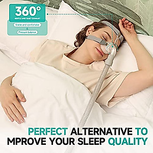 CPAP Mask - Includes Headgear, Elbow/Swivel and Nasal Cushion - Suitable for CPAP Machine - Reusable CPAP Supplies - Medium