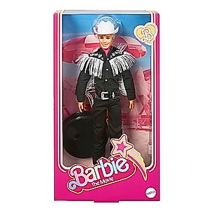 Barbie The Movie Collectible Ken Doll Wearing Black and White Western Outfit (Exclusive)