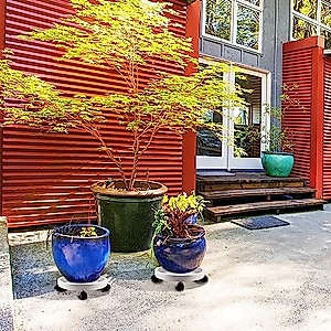 Skelang Plant Caddy 13 Inches, Wheeled Planter Pallet, Plant Stand Dolly for Heavy Planter, Deck Potted Plant, Garden Planter, Load Capacity 120Lbs