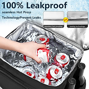 TOTEXISAP Cooler Backpack 54 Cans, Backpack Coolers Insulated Leak Proof, Large Capacity Beach Ice Chest Backpack, Waterproof Soft Cooler Bag Lunch Backpack for Men Women Camping Hiking (Black)