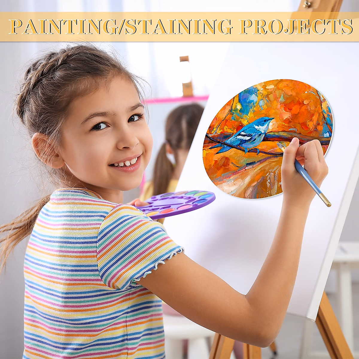 12 Inch Wood Circles for Crafts, 10Pcs Unfinished Wood Rounds for Cricut Projects, Burning, Painting, Door Hanger, DIY St. Patrick's Day Crafts Home Decor(10PCS)