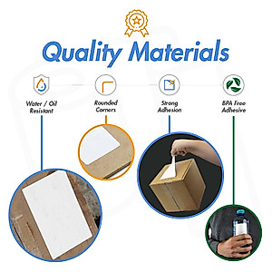OfficeSmartLabels 4"x5" Direct Thermal Label - Compatible with Rollo Label Printer & Zebra Desktop Printers and More – 3” Core, Permanent Adhesive & Perforated Postage Label Paper [4 Rolls, 1100/Roll]