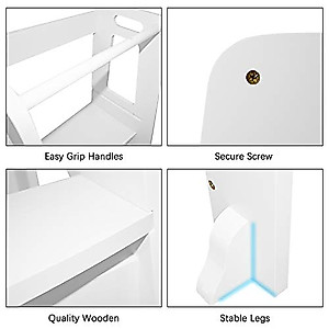 ZZBIQS Kitchen Stool Helper Tower for Kids, Standing Tower for Toddlers, Kids Step Stool for Counter Learning(Grey)