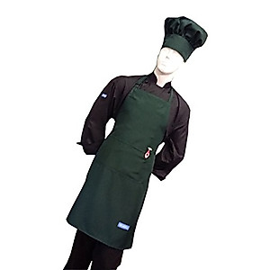 CHEFSKIN Big & Tall 2X XXL Mushroom Chef Hat, Fully Adjustable (Green)