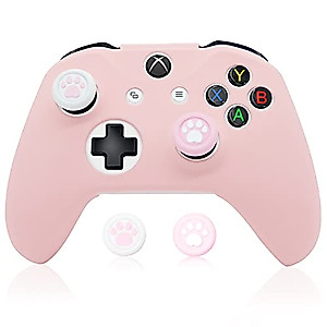 BRHE Xbox Ones Controller Skin Cover,Anti-Slip Silicone Cover Skin Case for Xbox Ones/X Controller with Thumb Grips Caps x 2