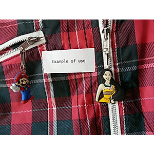 6 pcs Crystal Flowers Zipper Pull Charms for Jacket Backpack Bag Pendant