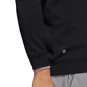 adidas Men's UPF Quarter Zip Pullover, Black, X-Large
