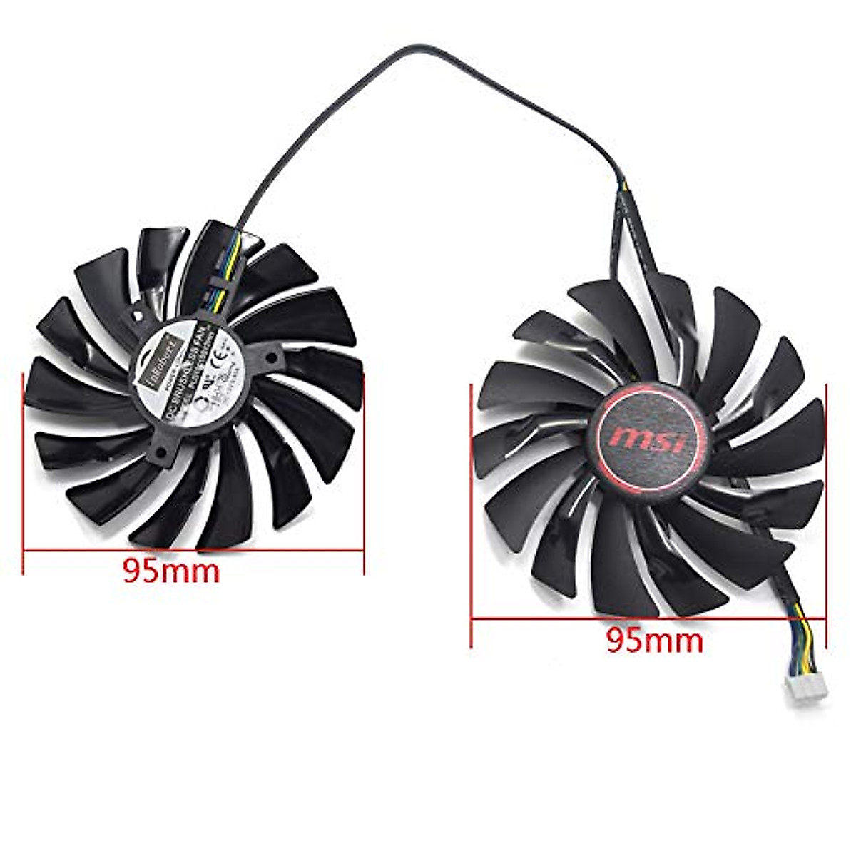 inRobert Graphics Card Cooling Fan Replacement for MSI GTX 1080 GTX 1070 GTX 1060 RX 580 RX570 Armor Video Card Cooler Fan