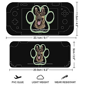 German Shepherd Dog Paw Cute Sticker Skin Protector Full Print Slim Cover for Switch Console and Switch Lite