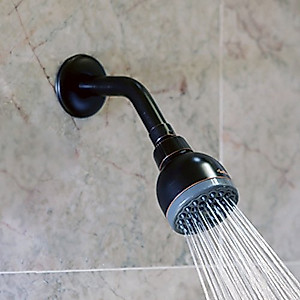 6 Inch Shower Arm And Flange - Solid Stainless Steel, Wall-Mounted For Fixed Shower Head & Handheld Showerhead Mounts - Aqua Elegante - Oil-Rubbed Bronze