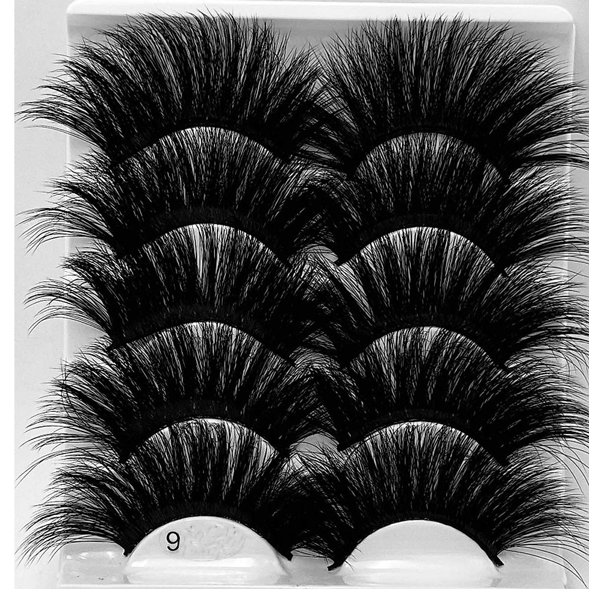 HBZGTLAD NEW 5Pair Fluffy Lashes 25mm 3d Mink Lashes Long Thick Natural False Eyelashes Lashes Vendors Makeup Mink Eyelashesa(5D86)