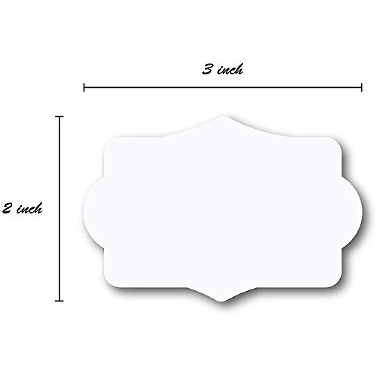 White Matte Holiday Gift Tag 2" x 3" Present Stickers / 100 Christmas Gift Tags