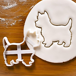 Set of 2 West Highland White Terrier cookie cutters (Design: Face and Silhouette), 2 pieces - Bakerlogy