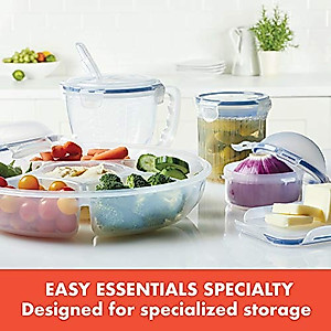 LocknLock Easy Essentials Food Storage lids/Airtight containers, BPA Free, Butter-25 oz, Clear