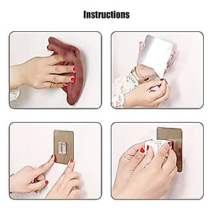 Self-Adhesive Mop Holder,Broom Wall Mounted Rack,Sweeper Gripper Hanger,Cleaning Tools Sticker Hook,Bathroom/Kitchen/Toilet/Garage/Garden Organization Gadget,No Drilling/Strong Bearing/Anti-Slip(4pcs)