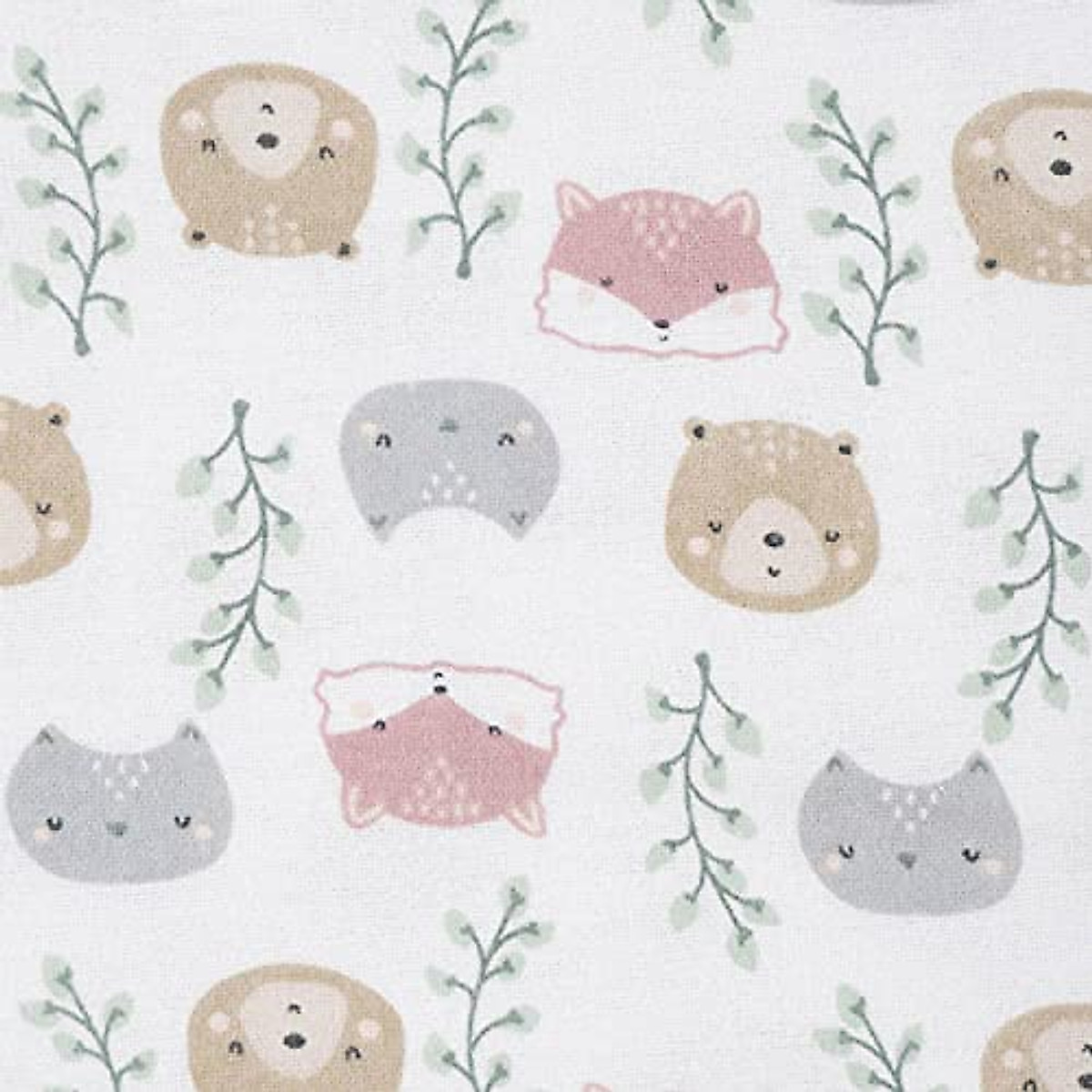 Gerber Boys and Girls Newborn Infant Baby Toddler Nursery 100% Cotton Flannel Receiving Swaddle Blanket, Woodland Critters White, 5 Count