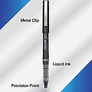 PILOT Precise V7 Stick Liquid Ink Rolling Ball Stick Pens, Fine Point, Assorted Ink, 9-Pack (17046)